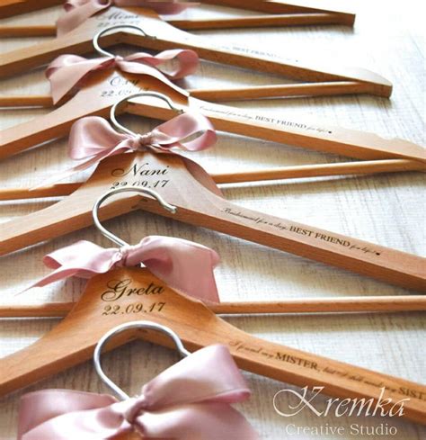 Laser Engraved Wedding Dress Hanger Bridesmaid Hanger Braifsmaid Gift