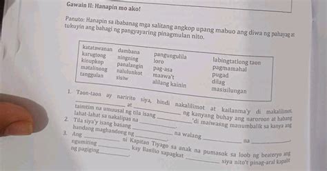 Gawain II Hanapin Mo Ako Panuto Hanapin Sa StudyX
