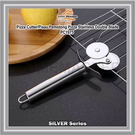 Jual HomeMaster Pizza Cutter Pisau Pemotong Pizza Stainless Double