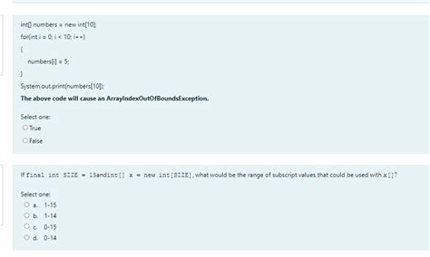 solved int[] numbers new int[10] for int i 0 i