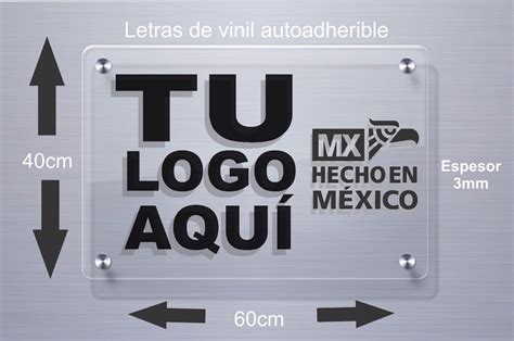 Letrero De Acrilico Con Tu Logo En Vinil Envio Gratis 850 00 En