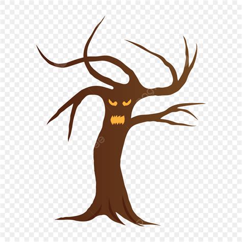 Spooky Dry Dead Halloween Tree Vectores Imágenes Negras Ilustraciones