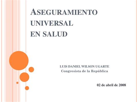 PPT Aseguramiento Universal En Salud PowerPoint Presentation Free