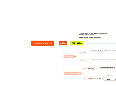 DIGESTIO APARATUA Mindmap Voorbeeld