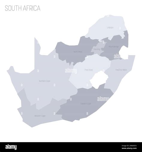 South Africa Political Map Of Administrative Divisions Provinces