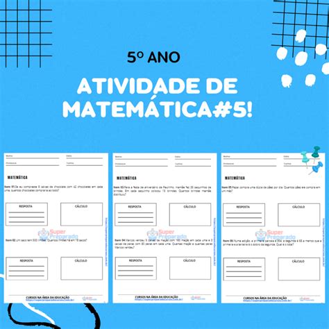 Atividades de Matemática para o 5º ano para imprimir verloop io