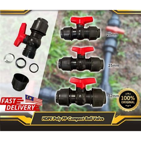 HDPE Poly PP Compact Ball Valve Heavy Duty Poly Ball Valve Compression