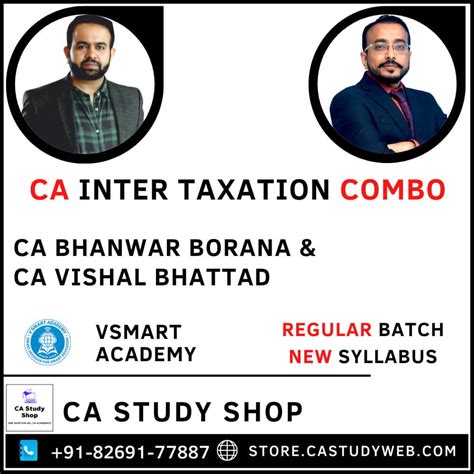 Inter Taxation Combo By CA Bhanwar Borana CA Vishal Bhattad