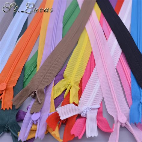 Wholesale 50pcs Lot 40cm 3 Nylon Colorful Zippers For DIY Invisible