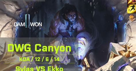 Dwg Canyon Sylas Jg Vs Oz Juhan Ekko Kr How To Jungle