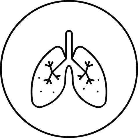 Icono De Los Pulmones Vector Premium