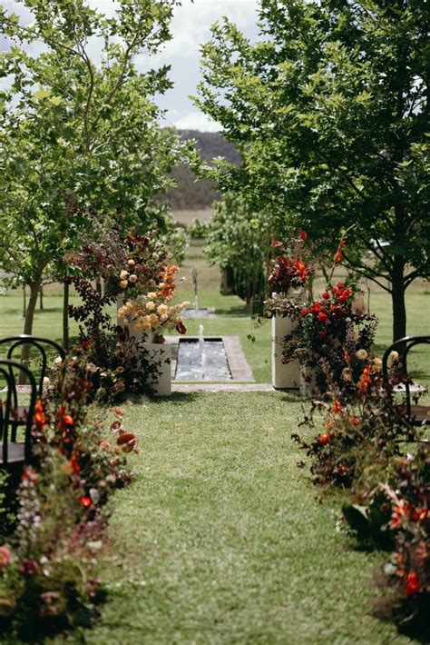 Moody Romantic Flowers For Down The Isle Of Your Wedding Ceremony