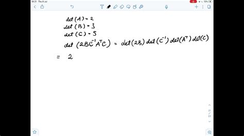 a b and c square matrices of order 4 and suppose that det a 2 det b 3 and det