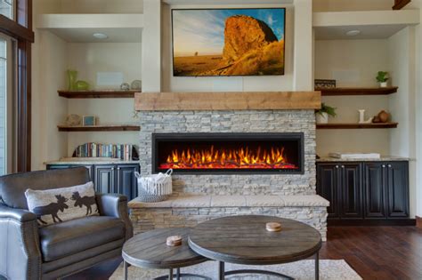 Electric Fireplace Trends Contemporary Living Room Vancouver