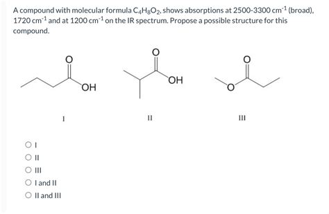 Solved A Compound With Molecular Formula C H O Shows Chegg