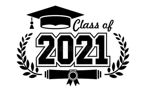 2021 Diplômés De Félicitations De Classe Illustration de Vecteur