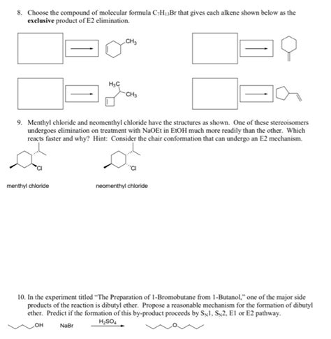 Solved 8 Choose The Compound Of Molecular Formula C H 3Br Chegg