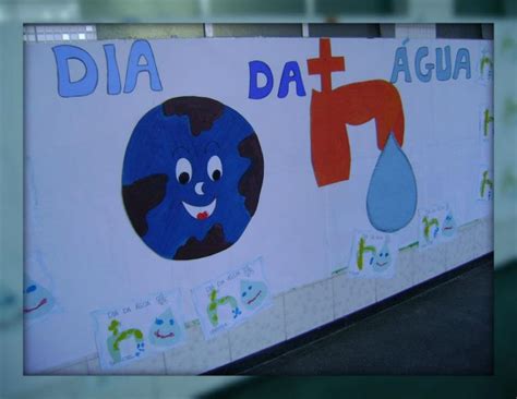 Painel Dia da Água em EVA moldes para imprimir Murais e Cartazes