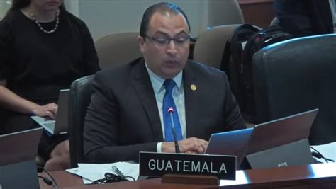 B Caro Reitera Ante La Oea Que El Gobierno De Guatemala Est
