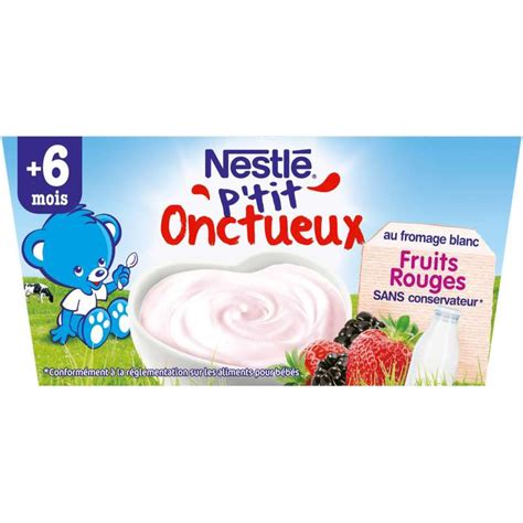 P tit Onctueux au fromage blanc et fruits rouges dès 6 mois Nestlé