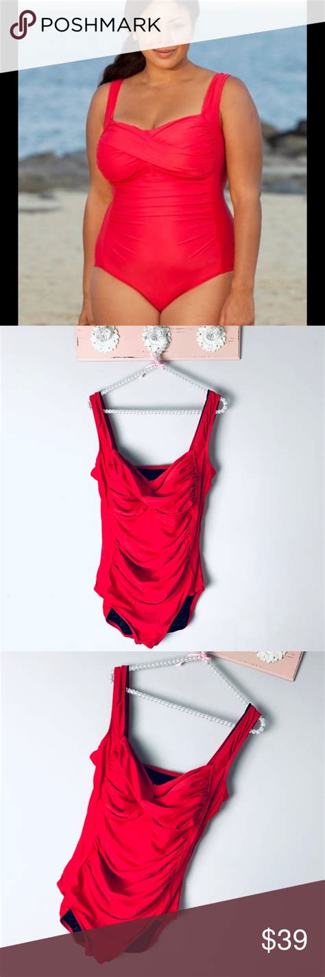 Delta Burke Slimming One Piece Bathing Suit 18W One Piece Bathing