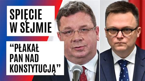 Poseł PiS OSTRO do Hołowni PŁAKAŁ Pan nad KONSTYTUCJĄ teraz