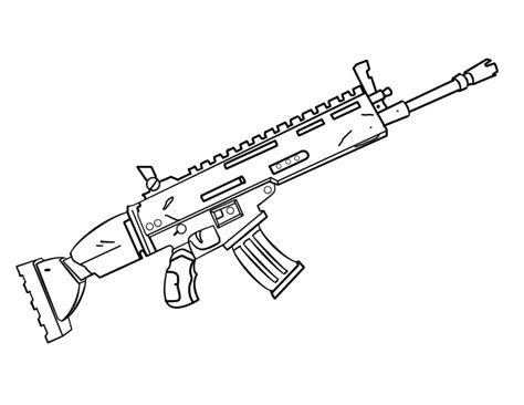 Printable Fortnite Gun Coloring Pages Printable Templates