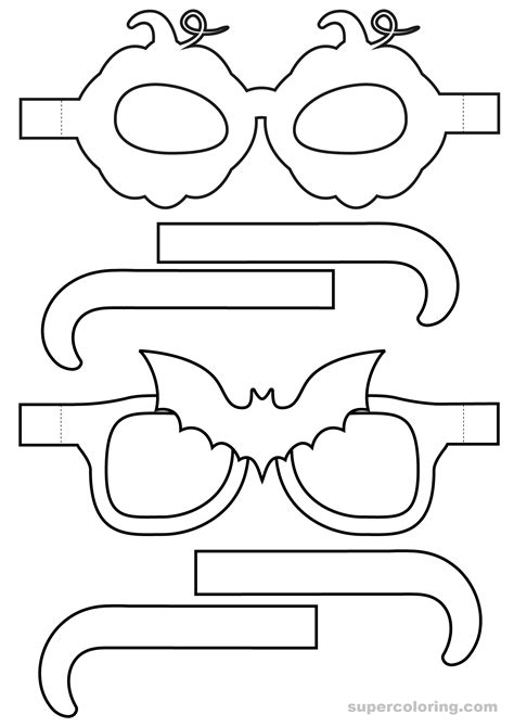 Party Paper Eyeglasses Free Printable Papercraft Templates