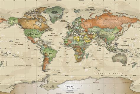 World Map HD Wallpaper WallpaperSafari