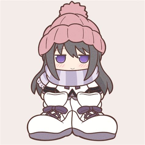 Safebooru 1girl Akemi Homura Black Hair Blush Boots Chibi Closed Mouth Long Hair Looking At