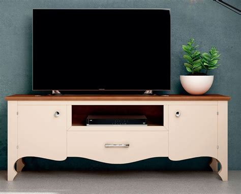 Mueble Television 2 Puertas 1 Cajon Estilo Provenzal Blanco Mueble Tv