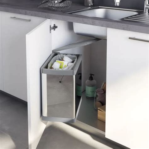 Poubelle 23 L Automatique DELINIA ID Acier Gris Leroy Merlin