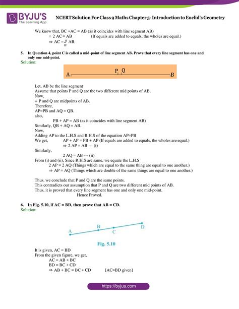 ncert solutions for class 9 maths exercise 5 1 chapter 5 introduction to euclids geometry