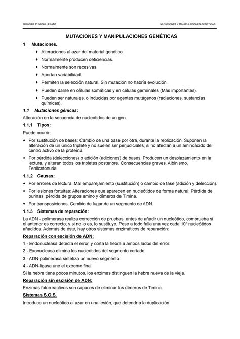 16 Mutaciones Manipulaciones Geneticas MUTACIONES Y MANIPULACIONES