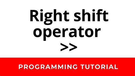 Bitwise Right Shift Operator In C Bit Manipulation Tutorial YouTube