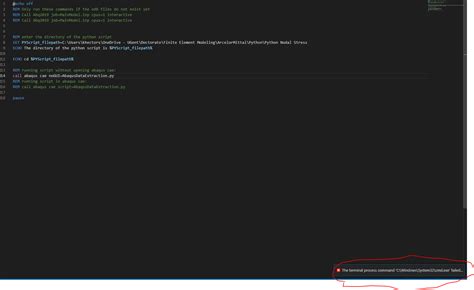 the terminal process command c windows system32 cmd exe failed to launch exit code 2