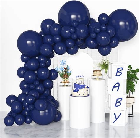 Kit De Guirnalda De Globos Azul Marino 84 Globos Azul Oscuro Globos