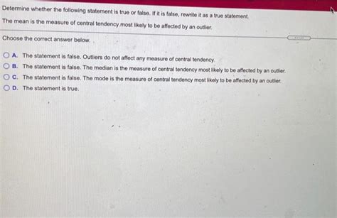 Solved Determine Whether The Following Statement Is True Or Chegg