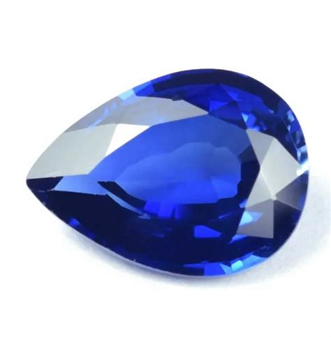 NATUREL CEYLAN 11CT Bleuet Bleu Saphir Desseré Taille Poire Gemme