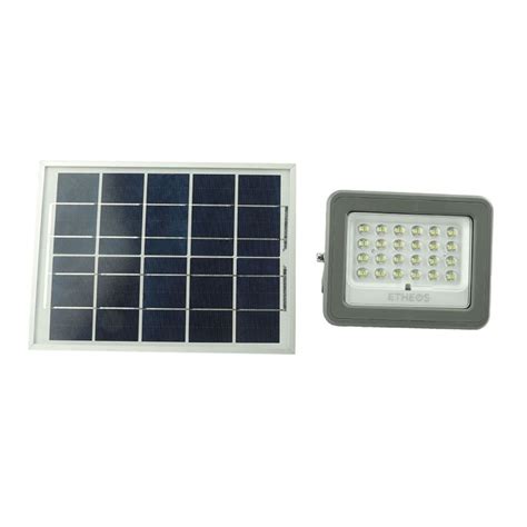 Reflector Led Con Panel Solar Incluido W Luz Fr A Etheos