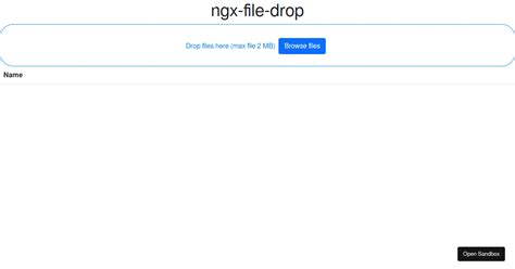 Ngx File Drop Examples CodeSandbox