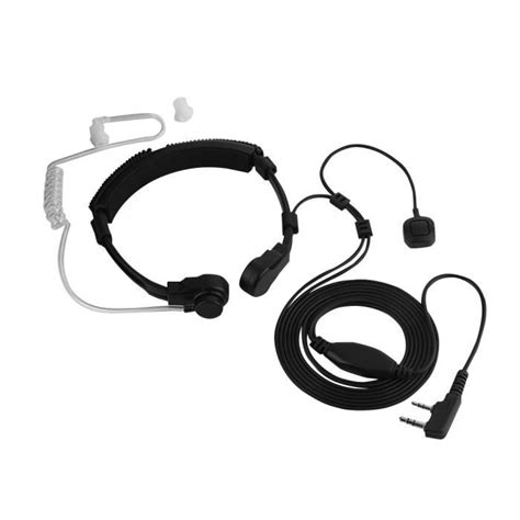 HURRISE Gorge sans fil Écouteur talkie walkie Microphone de gorge