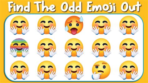 FIND THE ODD ONE OUT 15 Find The Odd Emoji Out Emoji Quiz YouTube