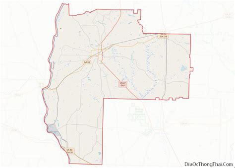 Map Of Early County Georgia Thong Thai Real