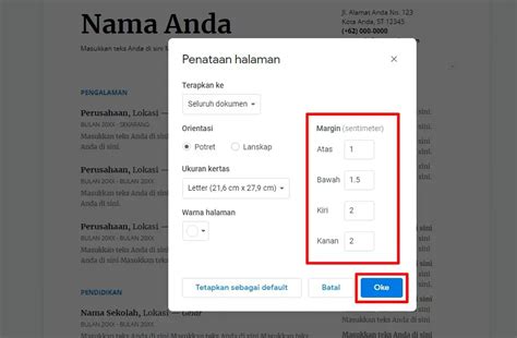 Cara Mengatur Jarak Margin Kertas Di Google Docs