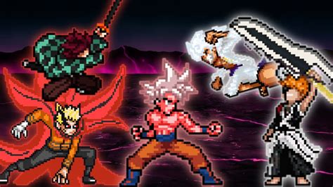 Goku MUI Kaioken OP VS Naruto Baryon V3 OP TC Luffy OP Ichigo TYBW