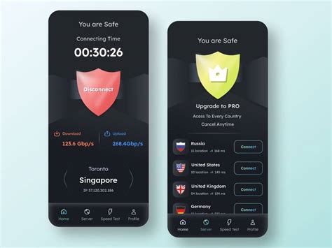 Figma Vpn App Ui Design Ui Free