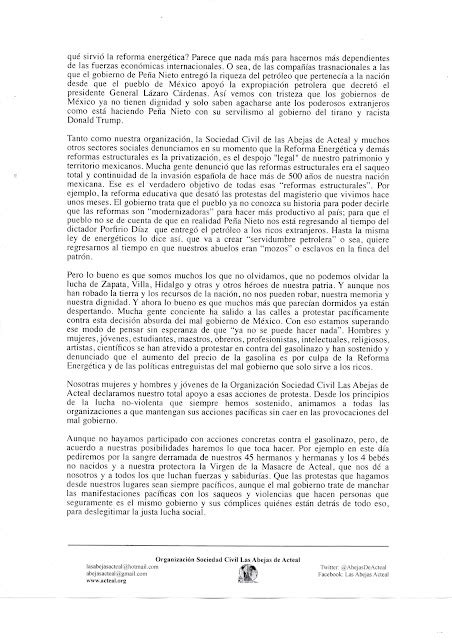 Las Abejas De Acteal Para Que El Pueblo No Se De Cuenta De Que En