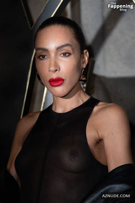 Ines Rau Sexy Shows Off Her Hot Tits At The Saint Laurent Fashion Show