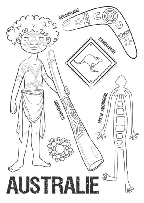 Coloriage Australie à imprimer